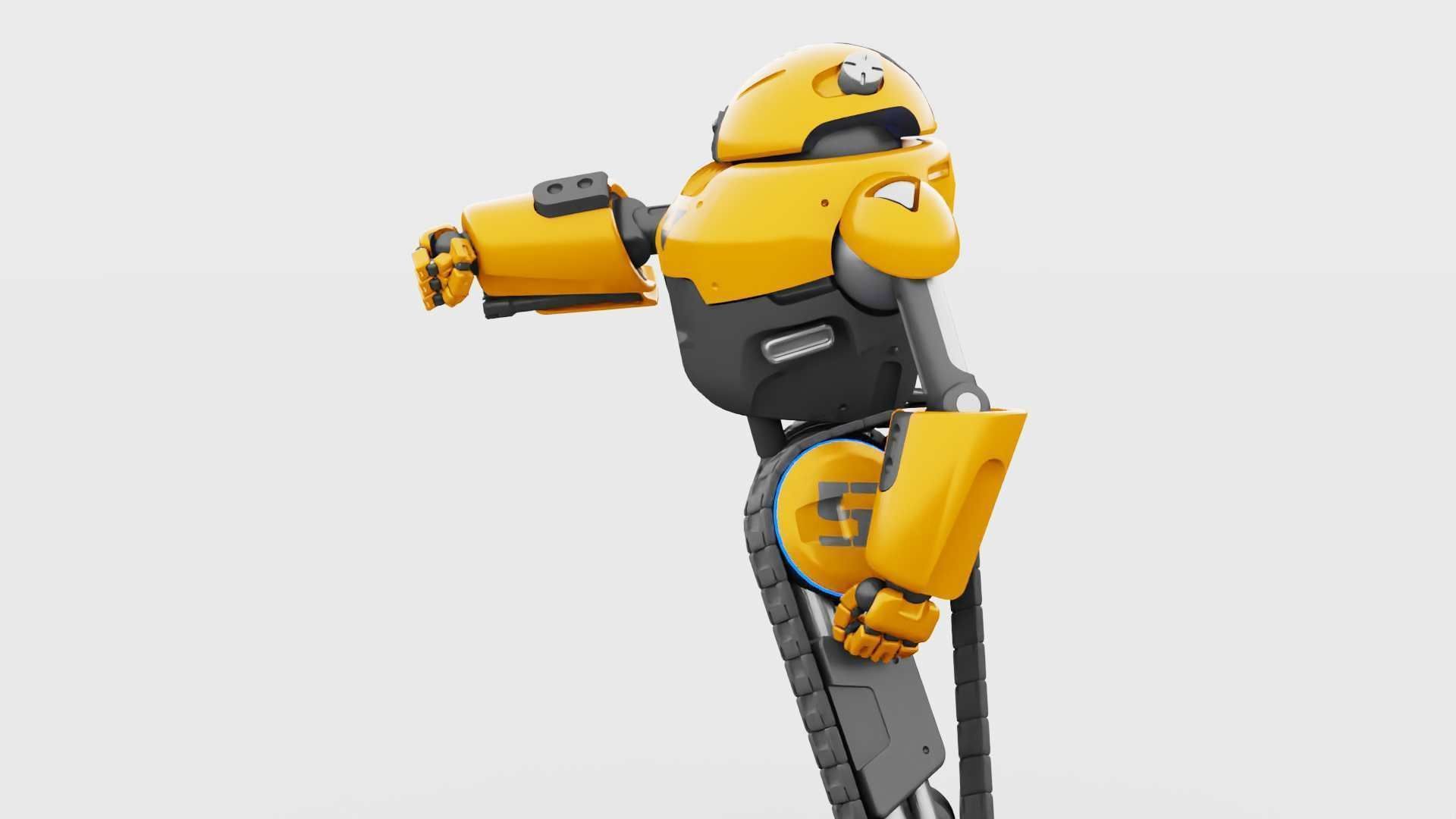 MILITARY BOT C-3000 RIGGED 3D model rigged | CGTrader