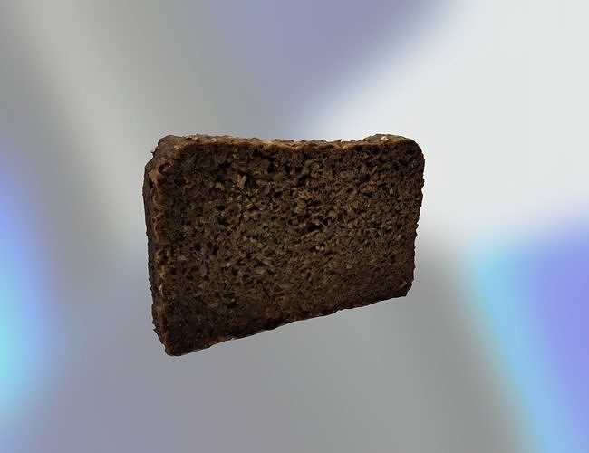Dark rye bread slices 3D model | CGTrader