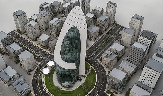 3D model skyscraper ultra modern Building VR / AR / low-poly | CGTrader