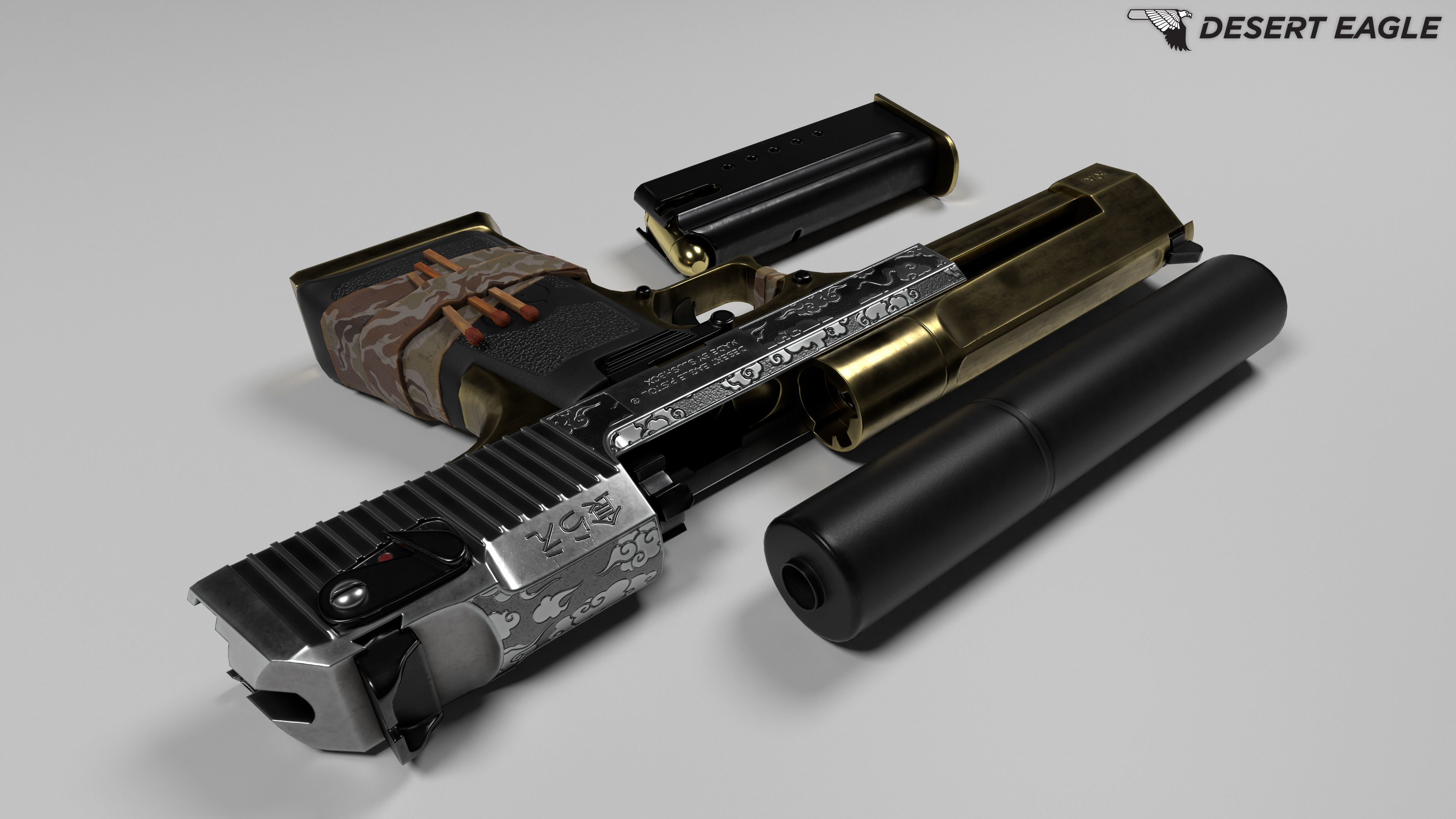 Custom Desert Eagle 3D model | CGTrader