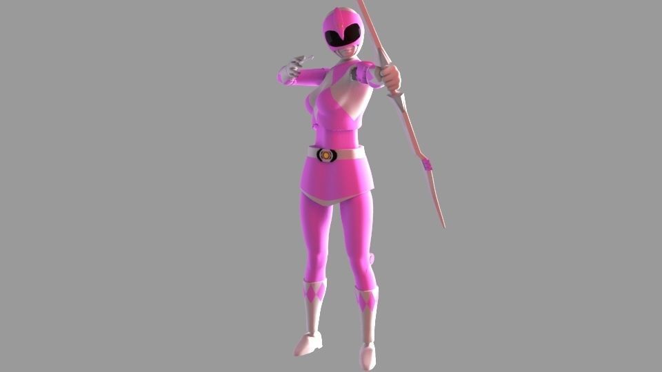 Super rangers Pink ranger Action figure 3D model 3D printable | CGTrader