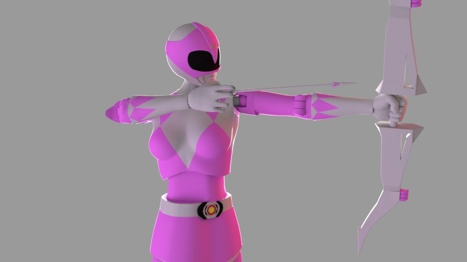 Super rangers Pink ranger Action figure 3D model 3D printable | CGTrader