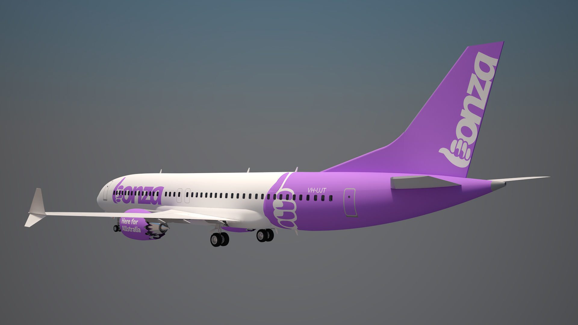 Bonza Air Boeing 737 Max 8 3D model | CGTrader
