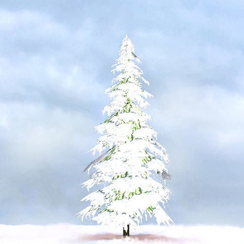 3D model Low Poly Trees Snow VR / AR / low-poly | CGTrader
