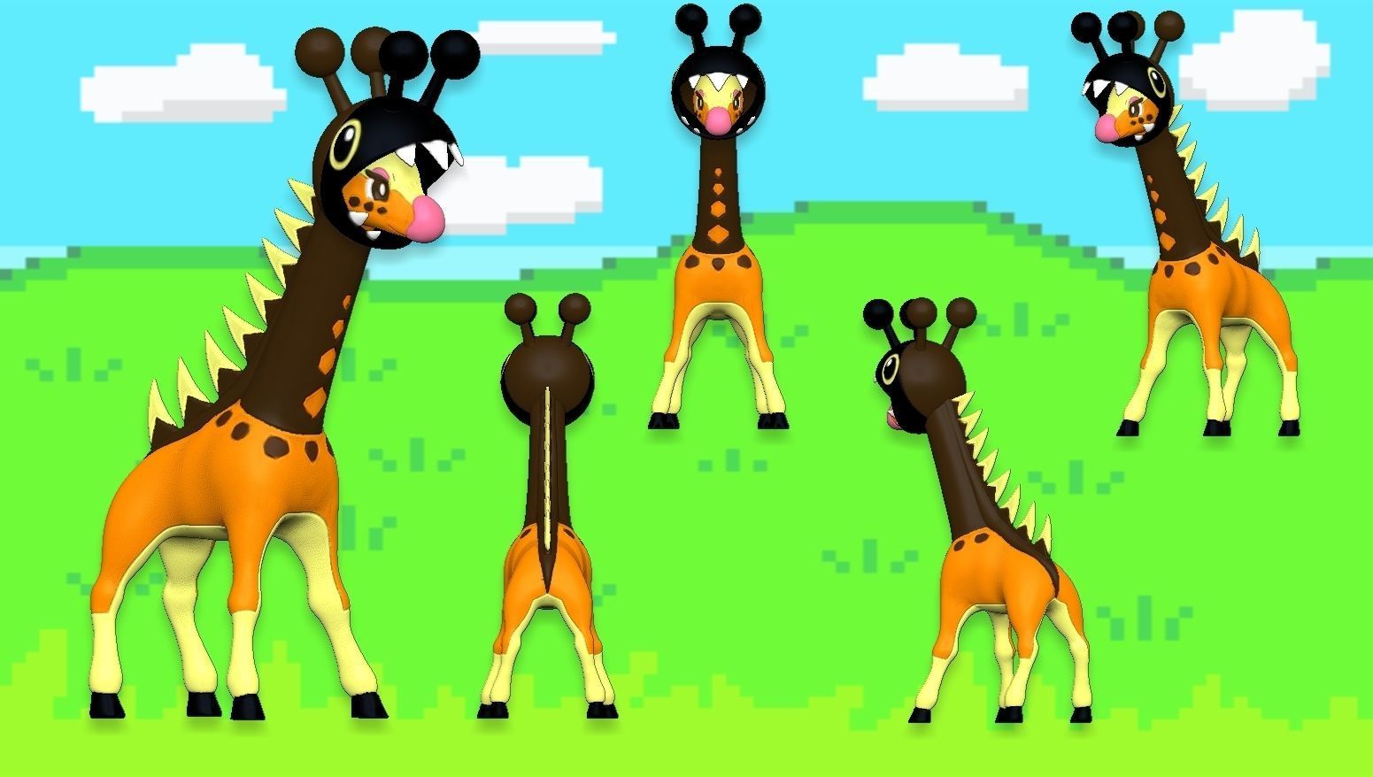 FARIGIRAF POKEMON FANART 3D PRINT MODEL 3D model 3D printable | CGTrader