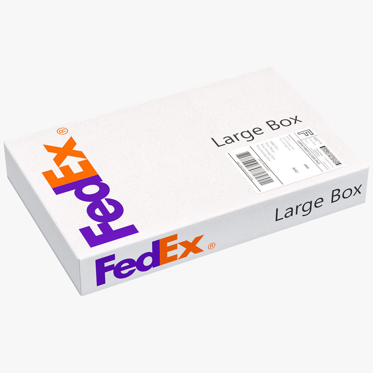 Cardboard Box Fedex 3D model | CGTrader