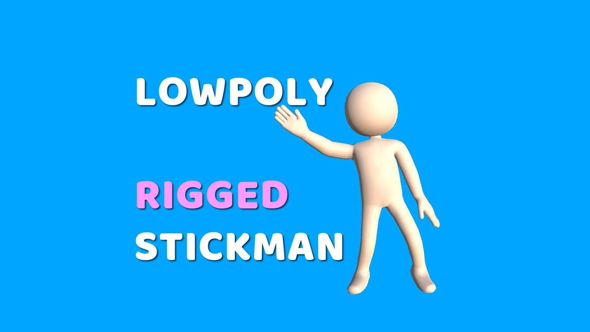3D model Stickman Simple Low Poly Character VR / AR / low-poly | CGTrader