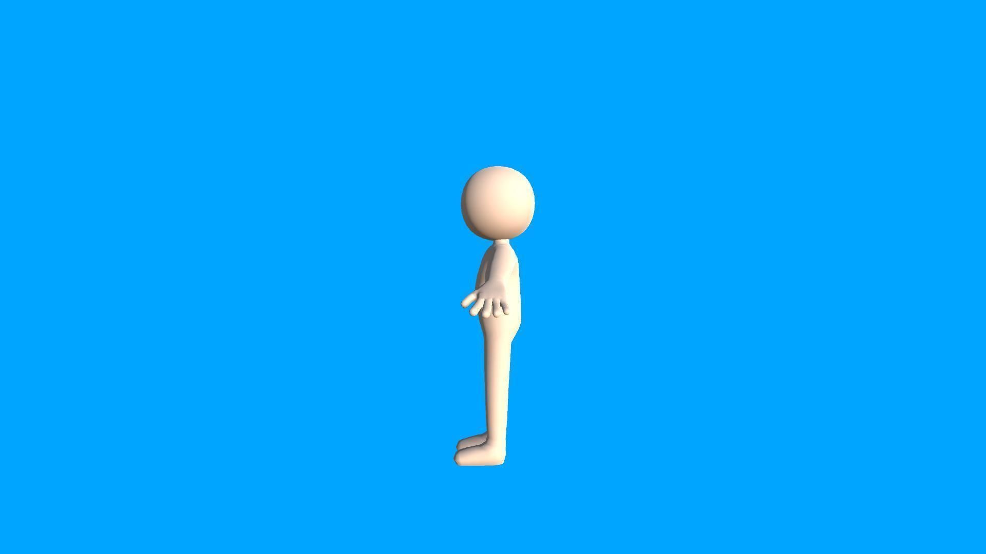3D model Stickman Simple Low Poly Character VR / AR / low-poly | CGTrader
