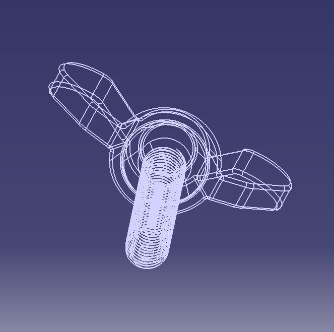 M3 x 20mm Wing Screws 3D model 3D printable | CGTrader