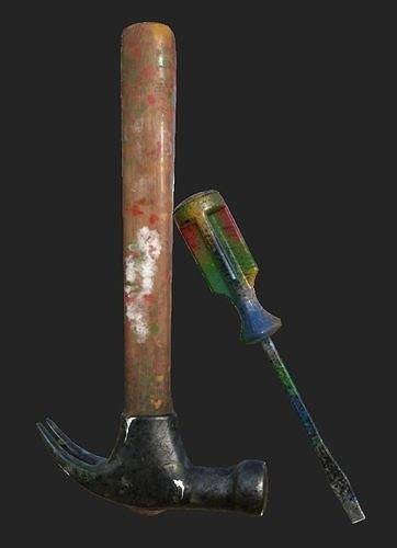 3D model Hamer hammer with paint VR / AR / low-poly | CGTrader