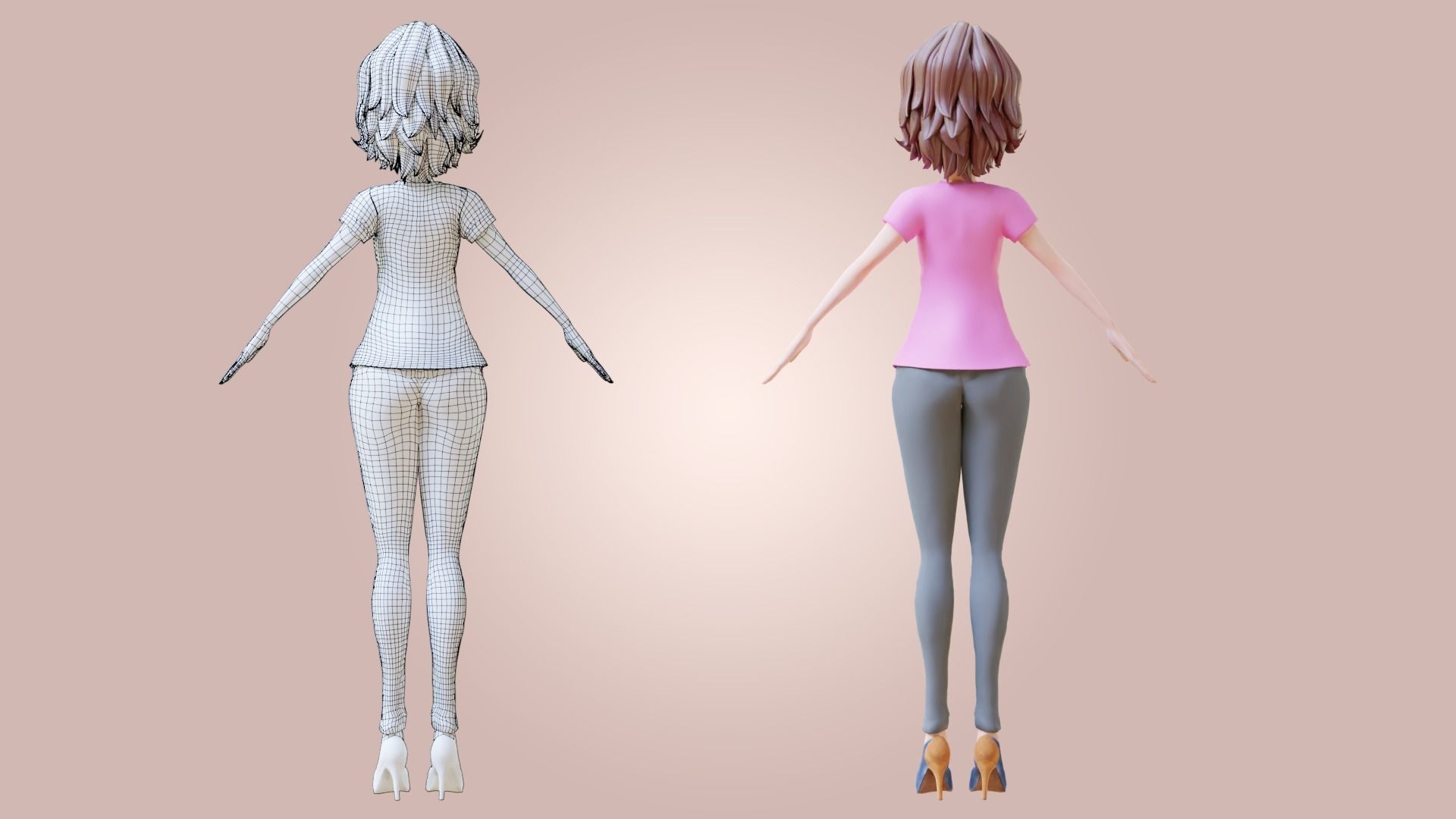 3D model Cartoon Woman Rigged 3D model VR / AR / low-poly | CGTrader
