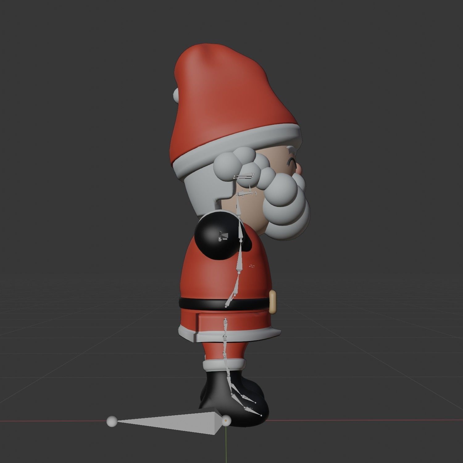 Christmas Santa Claus Cartoon Character Design Model With Rigged 3D ...