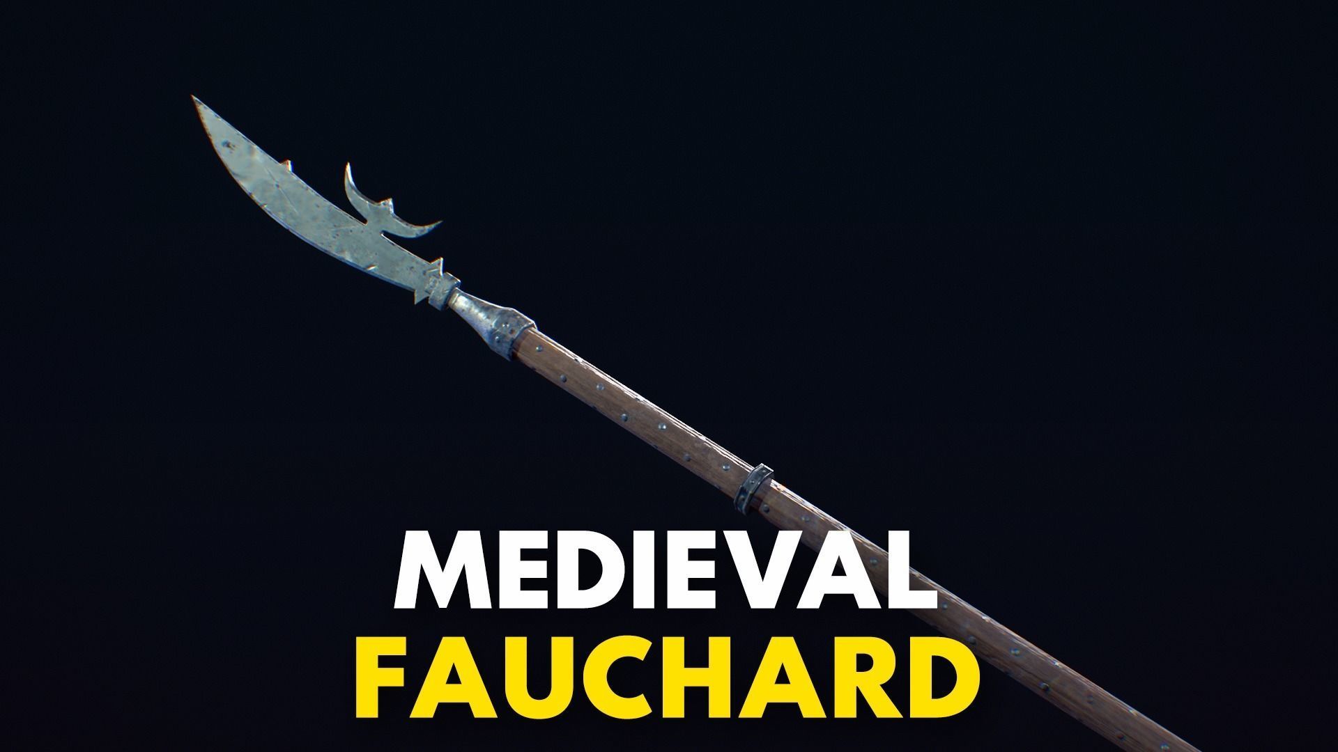 3D model Medieval Weapon Fauchard -PBR- Game Ready VR / AR / low-poly ...