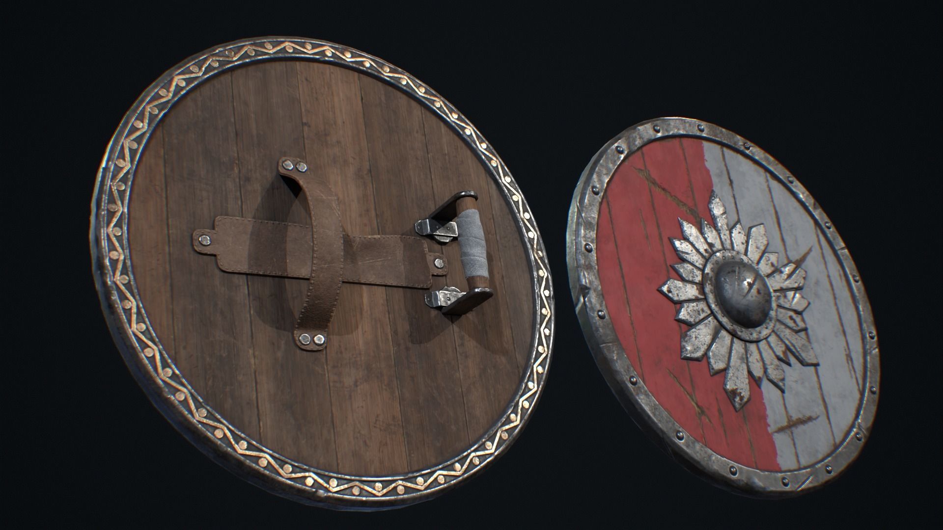 3D model Medieval Weapon Shield -PBR- Game Ready VR / AR / low-poly | CGTrader