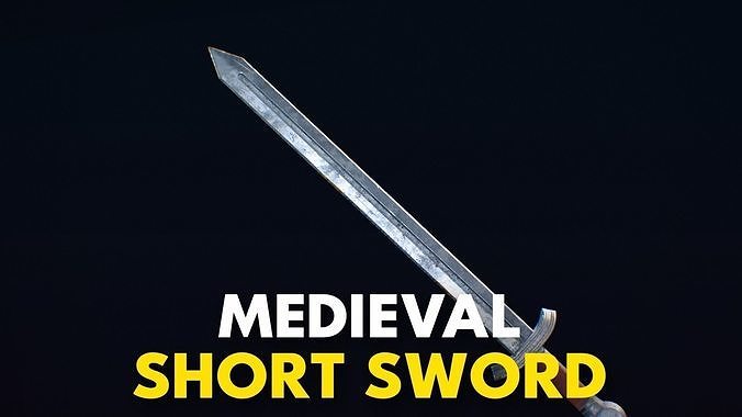 3D model Medieval Weapon Short Sword -PBR- Game Ready VR / AR / low ...