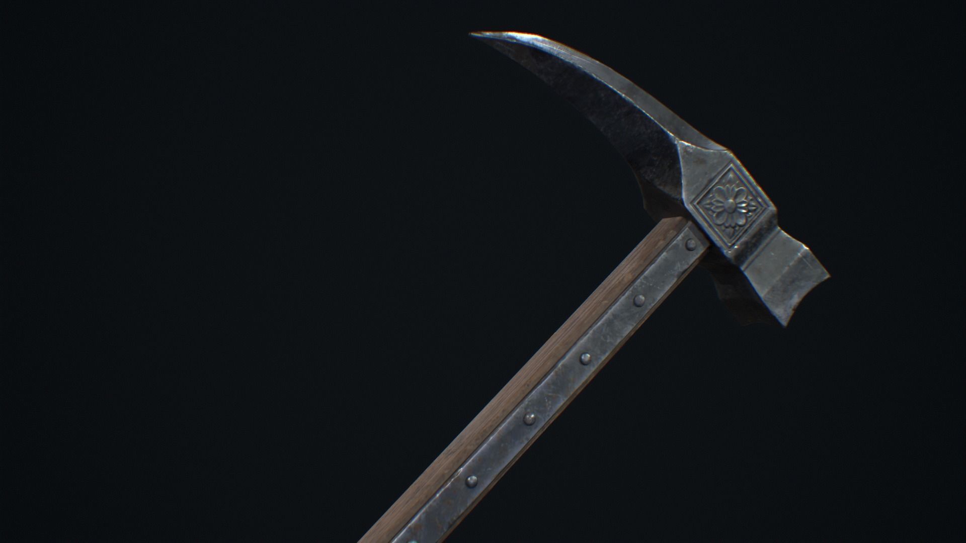 3D model Medieval Weapon War Hammer -PBR- Game Ready VR / AR / low-poly ...