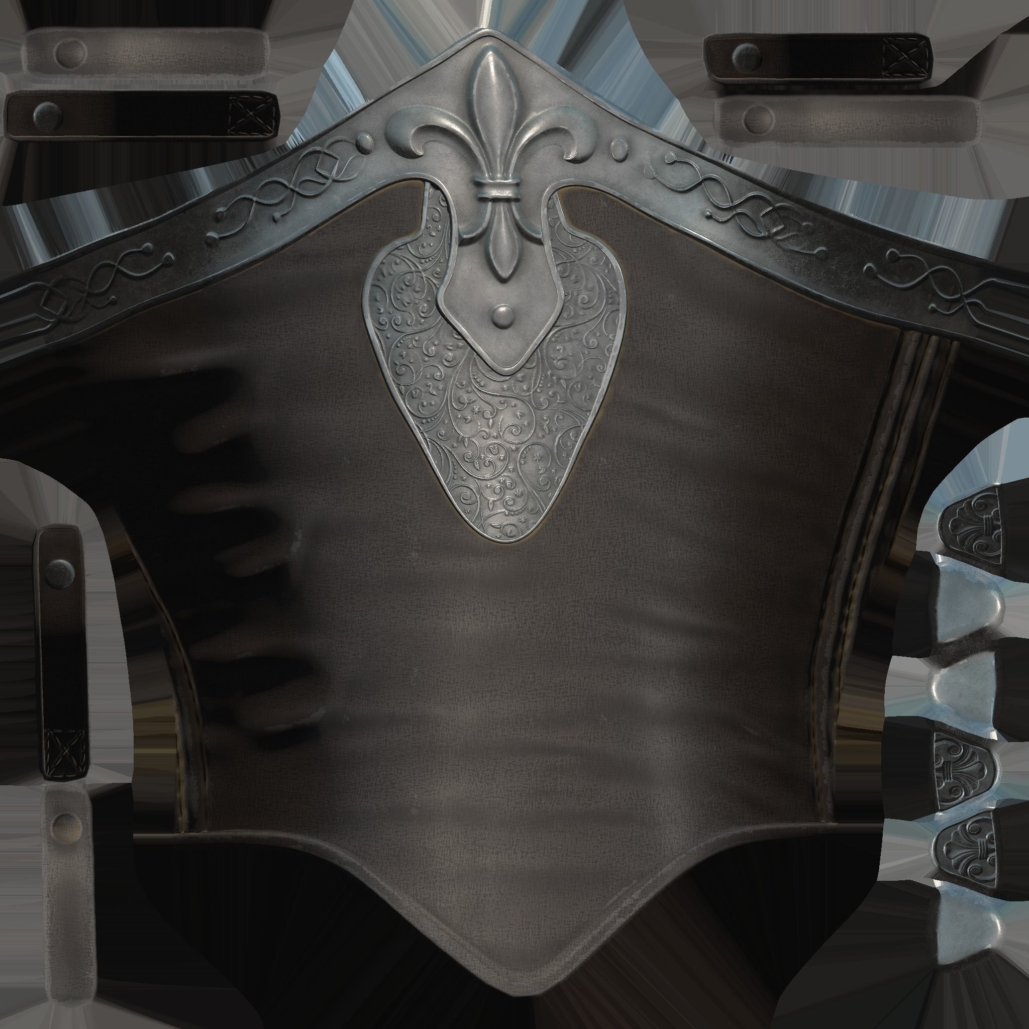 3D model Medieval Leather Lower Arm Shield VR / AR / low-poly | CGTrader
