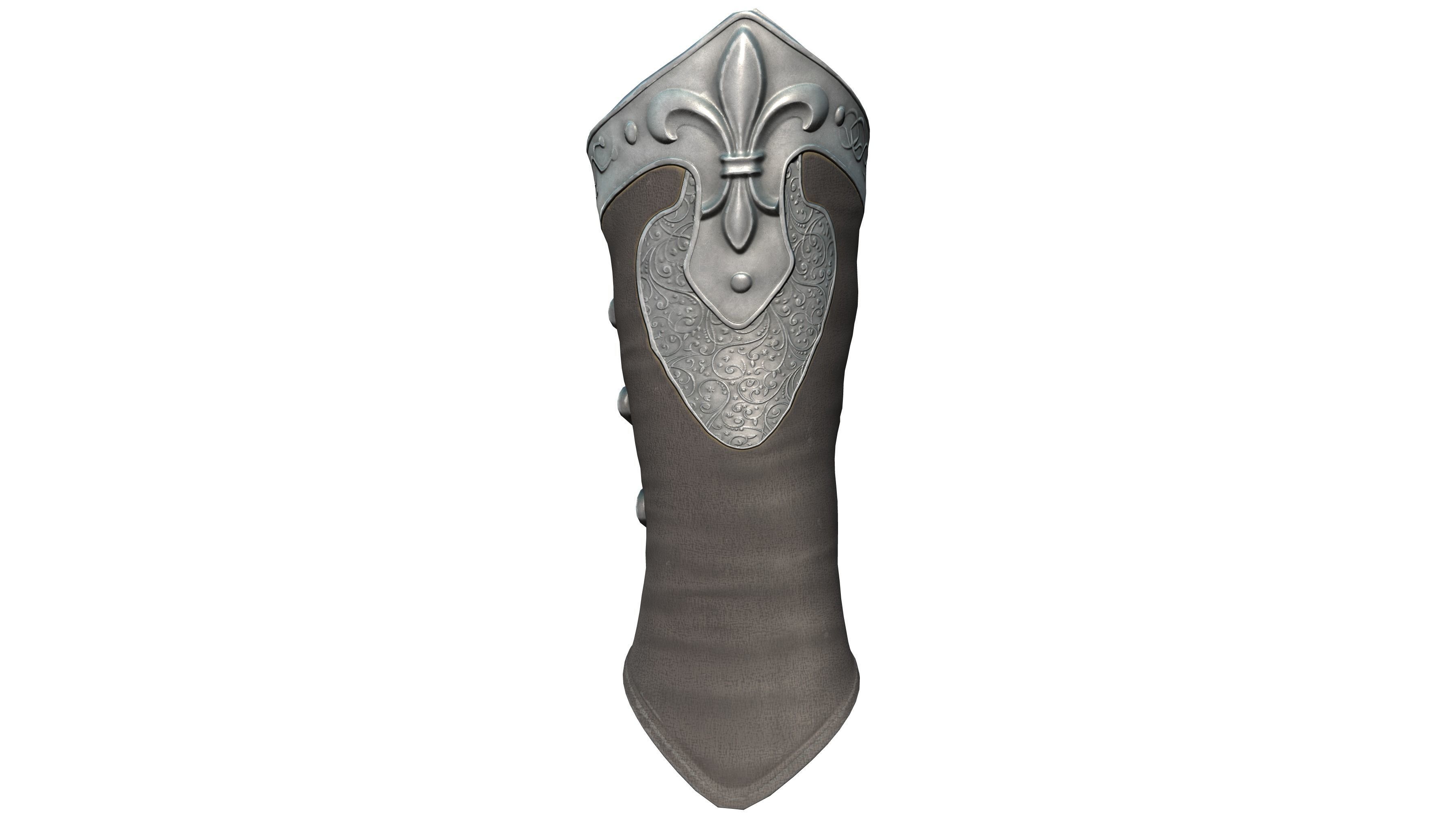 3D model Medieval Leather Lower Arm Shield VR / AR / low-poly | CGTrader
