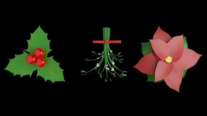 Christmas Mistletoes 3D model | CGTrader