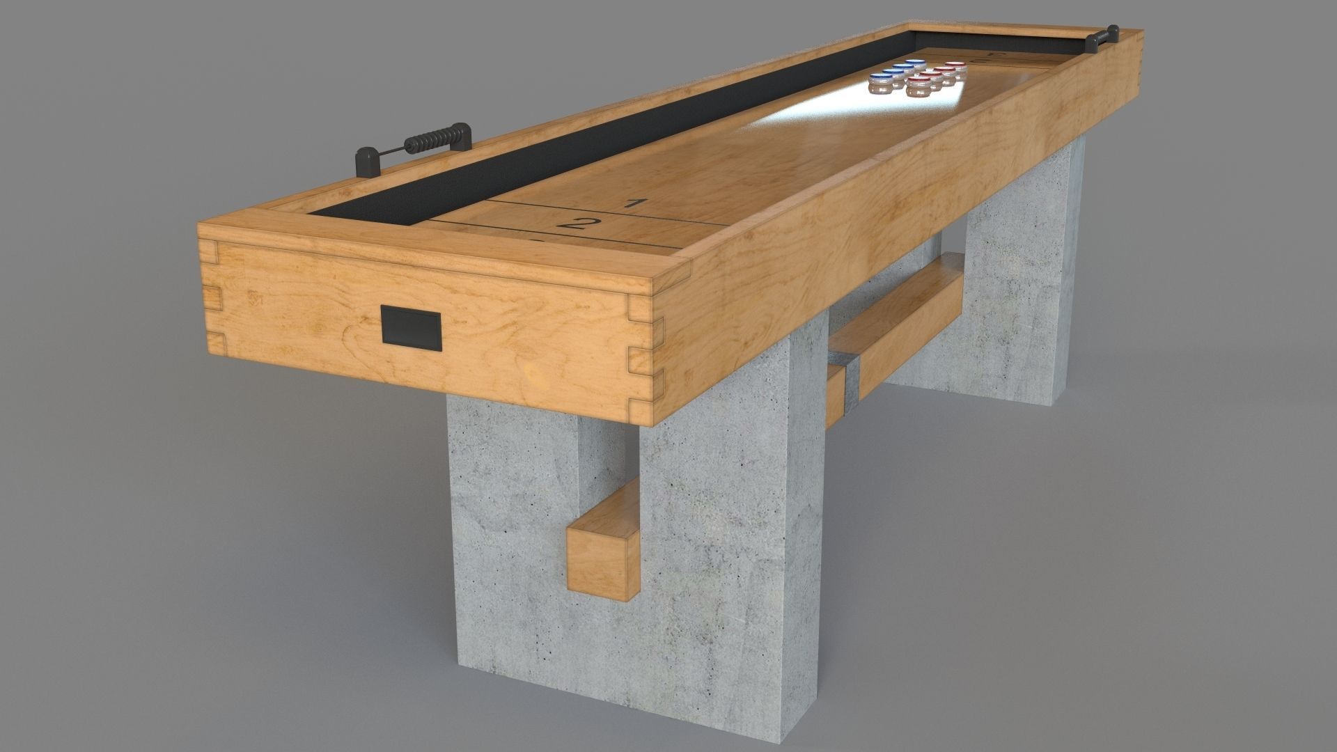 Urban Shuffleboard Table 3D model | CGTrader