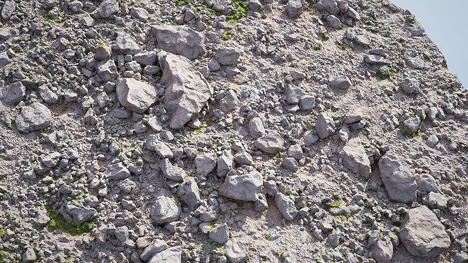 3D model Mountain Rock Slope 03 PBR Scan VR / AR / low-poly | CGTrader
