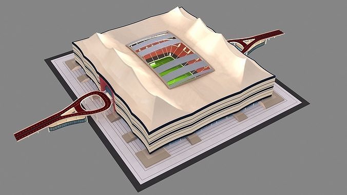 Al Bayt Stadium Qatar- Fifa World Cup 2022 Stadium 3D model 3D model ...