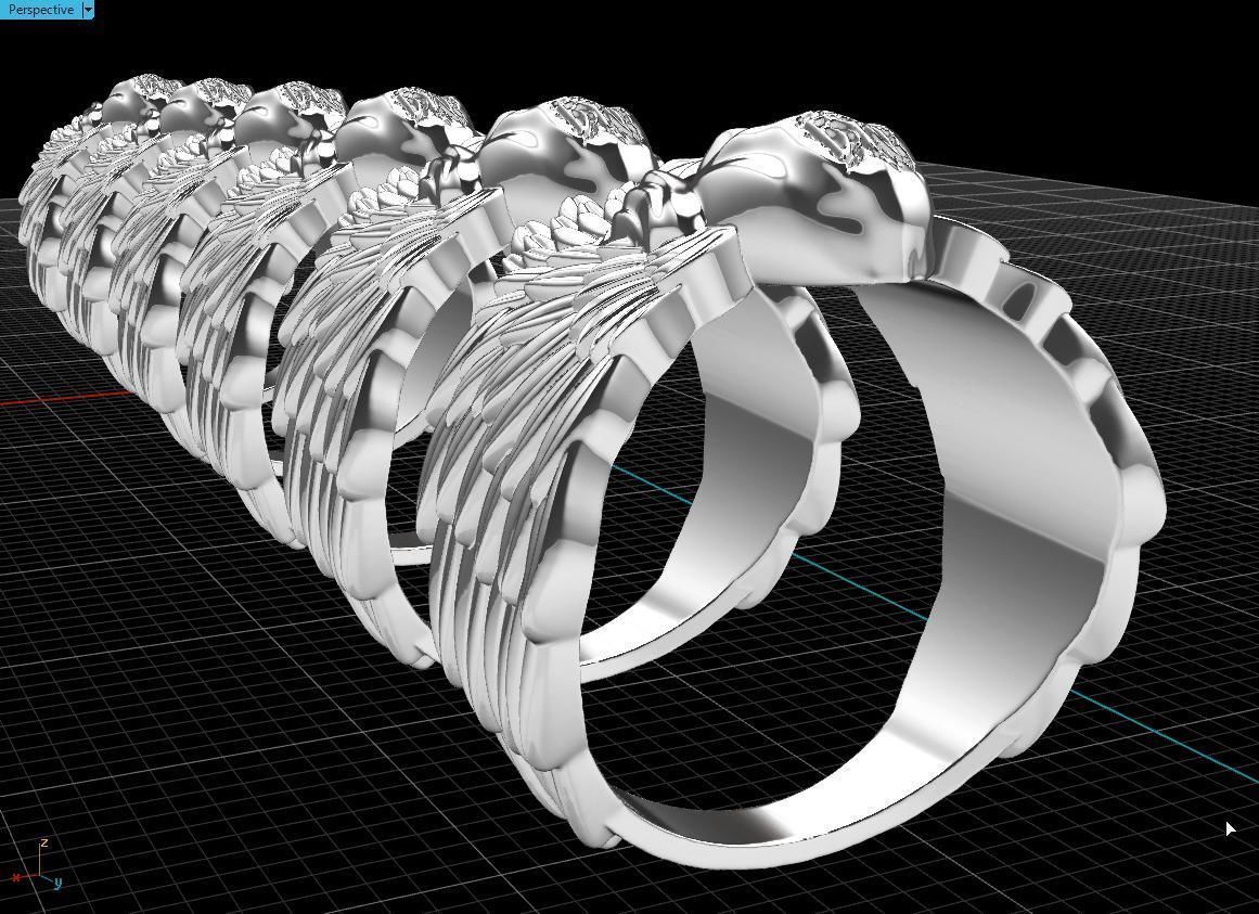 Ring Angel Ukrainian Trident 3D model 3D printable | CGTrader