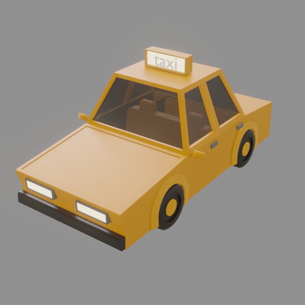 Taxi Car free VR / AR / low-poly 3D model | CGTrader