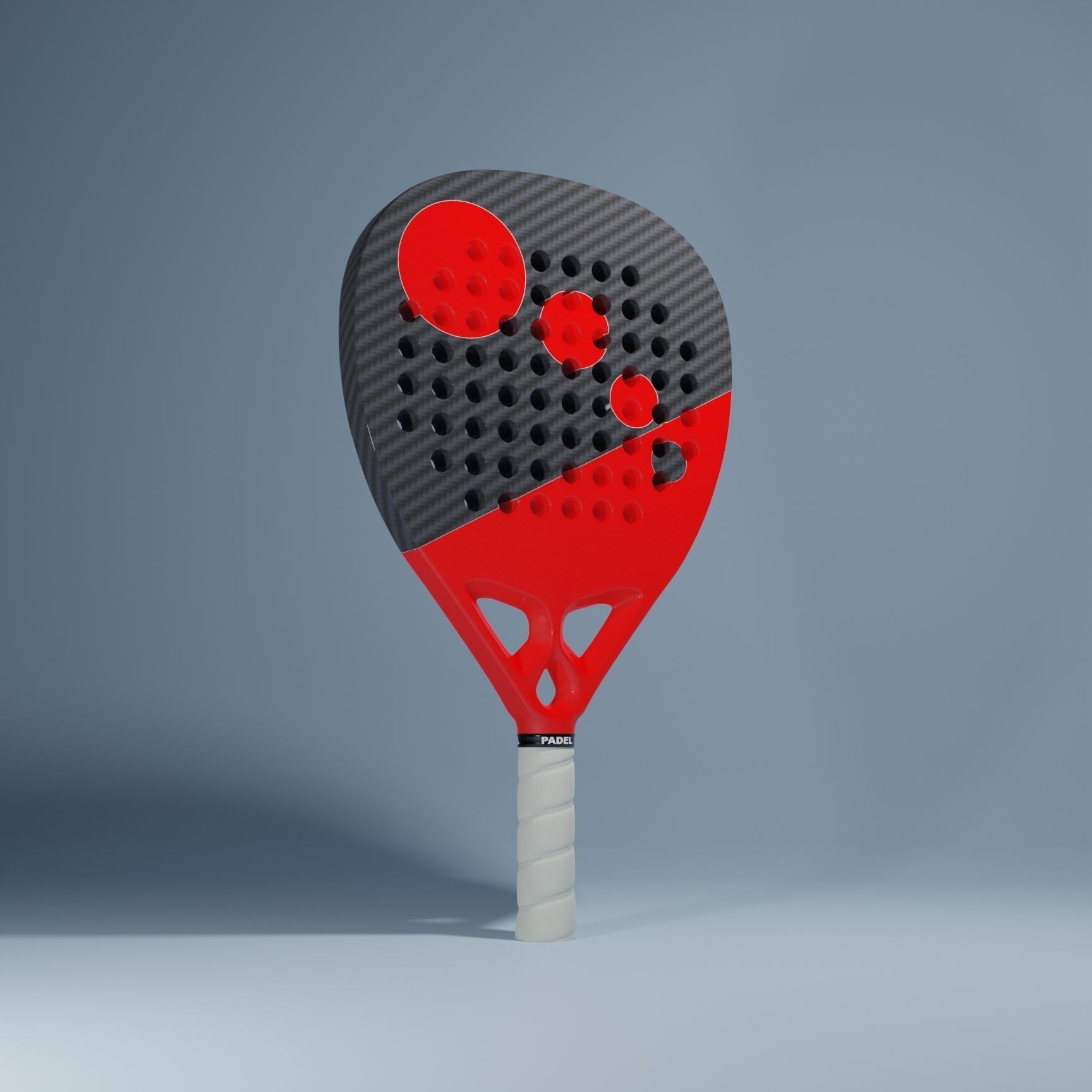 Carbon fiber padel racket 3D model | CGTrader