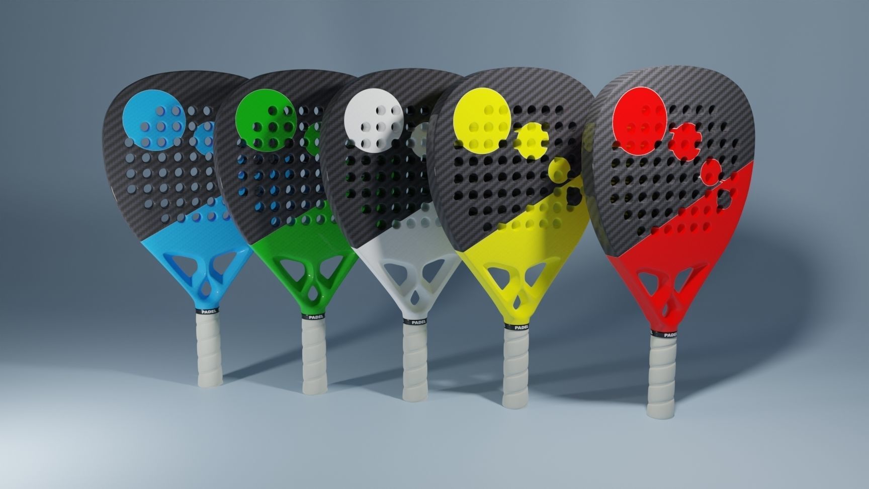 Carbon fiber padel racket 3D model | CGTrader