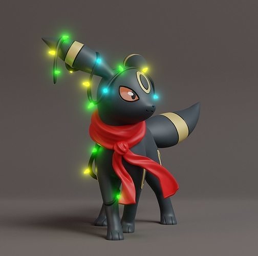 Pokemon - Christmas Umbreon 3D model 3D printable | CGTrader