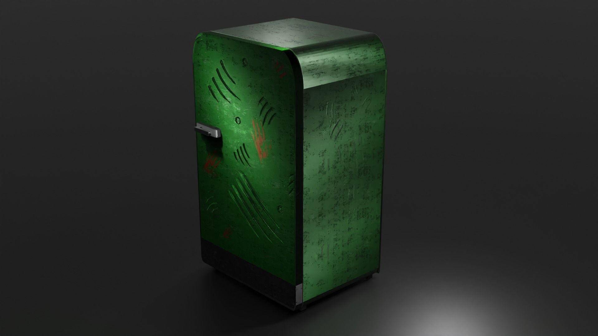Scary Fridge free 3D model | CGTrader