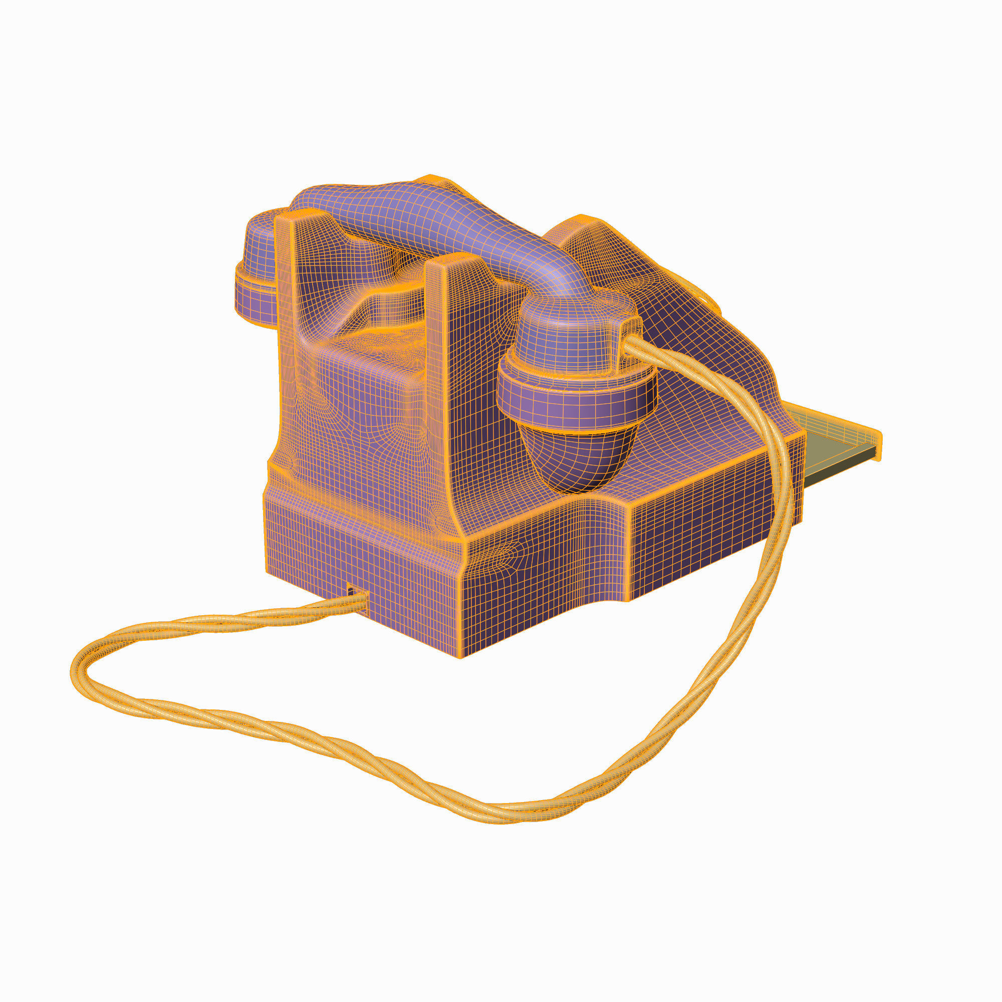 Black Telephone GPO 312L with drawer 3D model | CGTrader