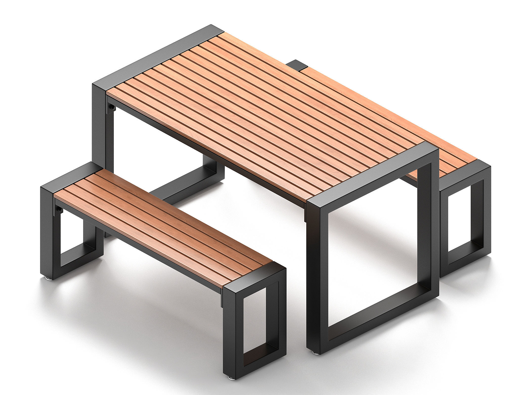 BBQ Modern Picnic Table 3D model | CGTrader