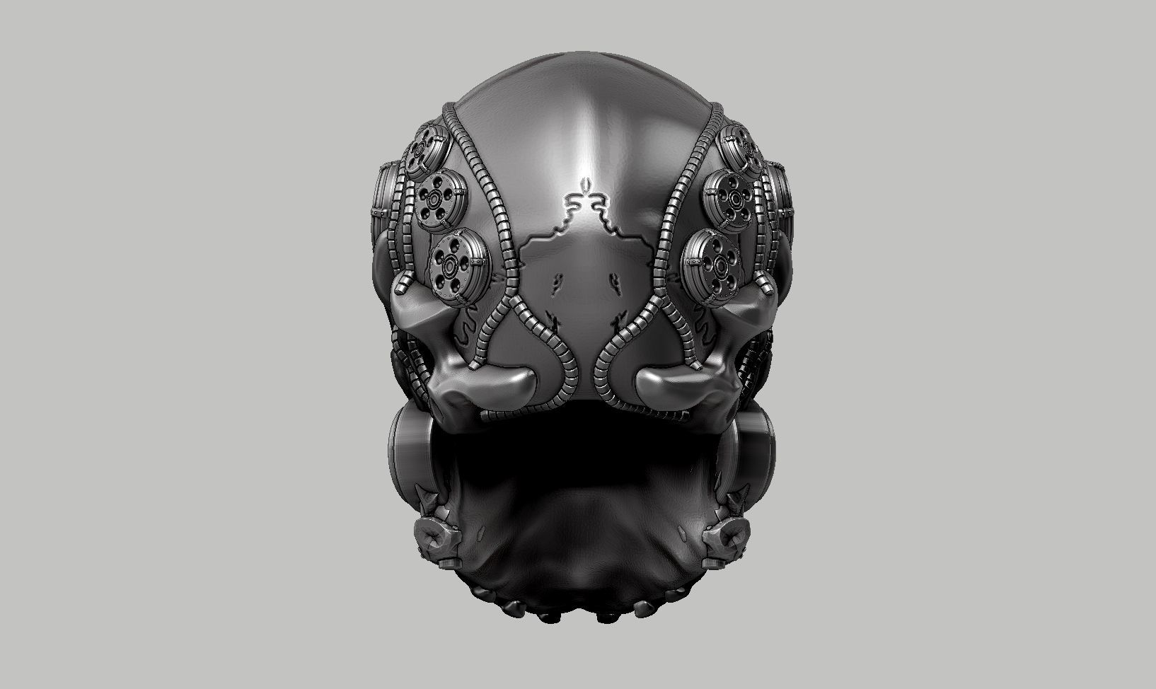 skull robot head a41 3D model 3D printable | CGTrader