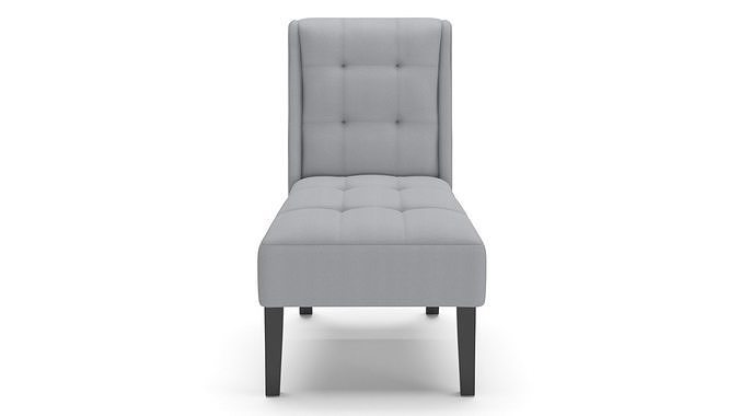 Tufted Accent Chair with Solid Wood Legs Chair 3D model | CGTrader
