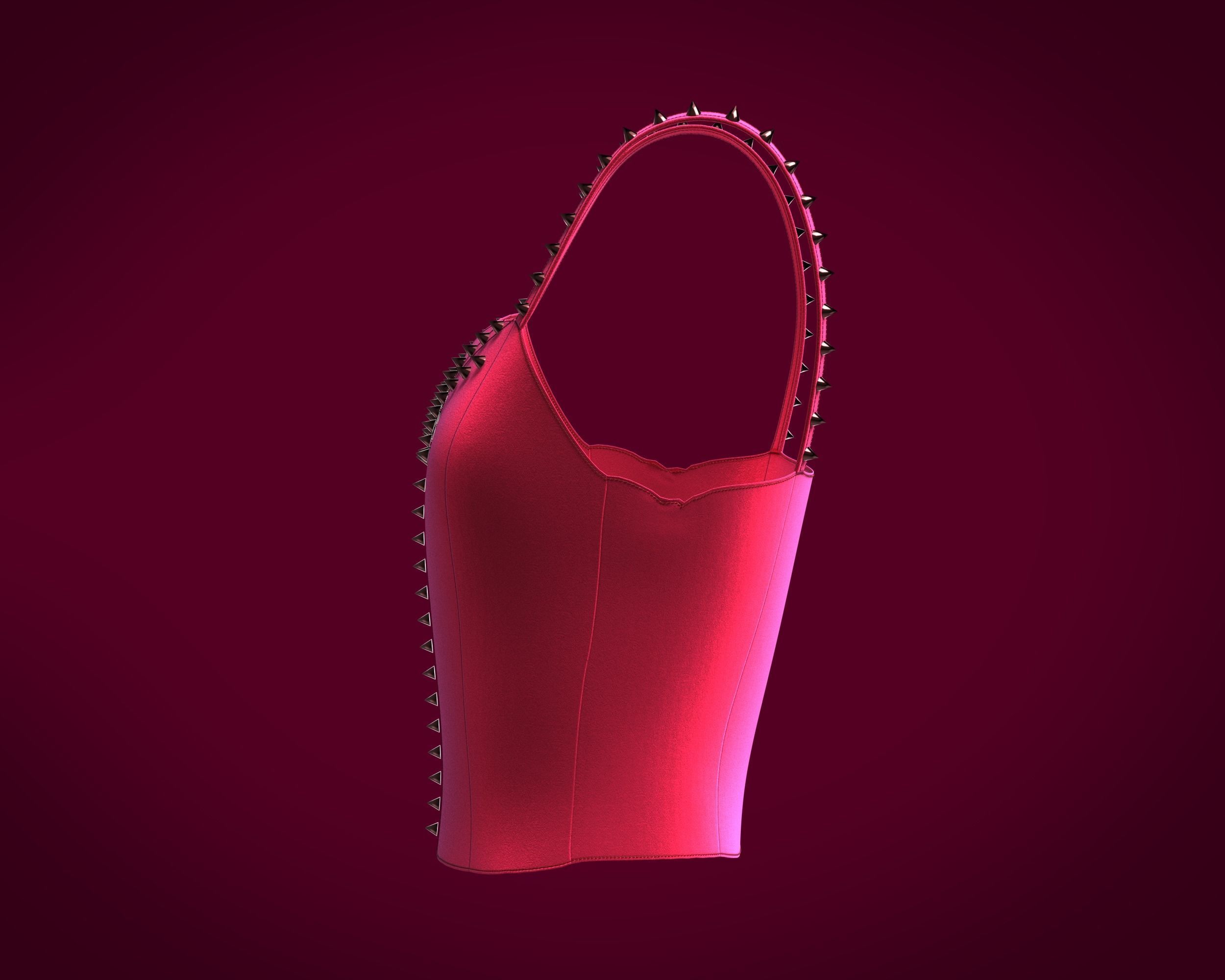 Party Bra Tops-Velvet 3D model | CGTrader