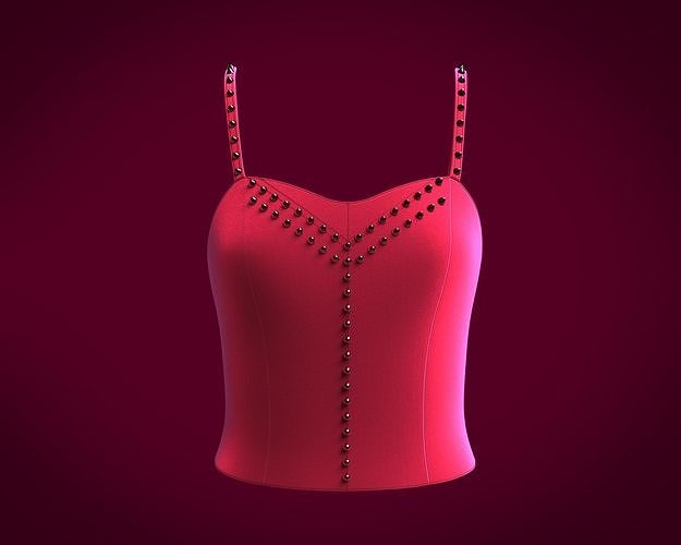 Party Bra Tops-Velvet 3D model | CGTrader