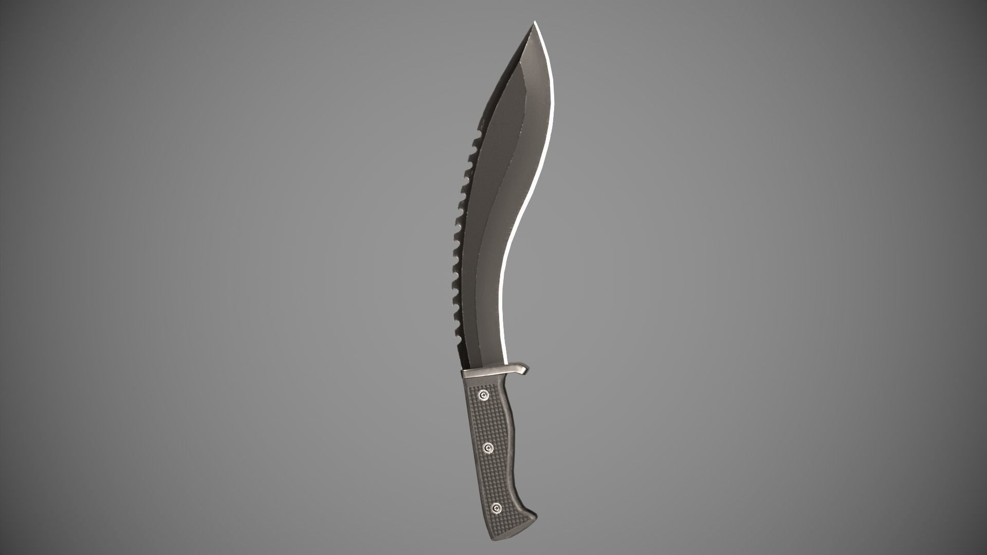 3D model Knife Sawback Kukri with Sheath VR / AR / low-poly | CGTrader