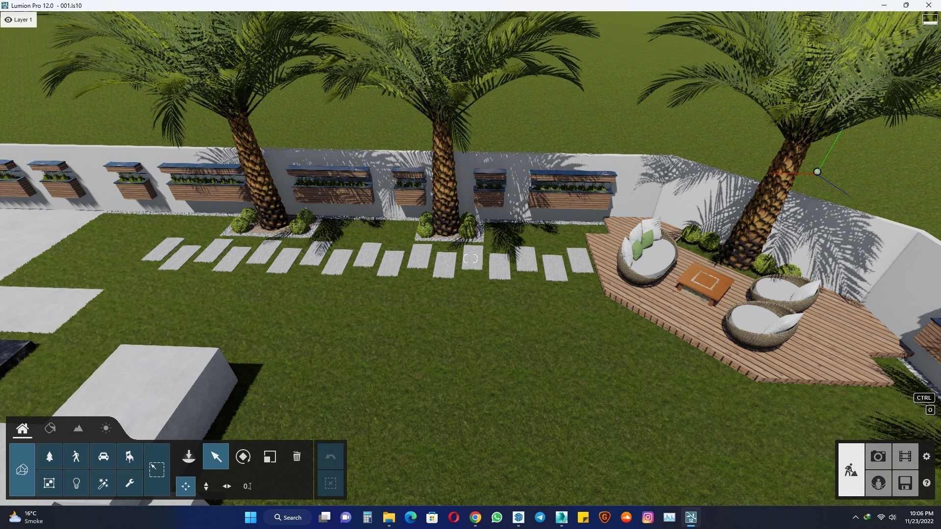 Garden design 3d model of luxury villa 3D model | CGTrader