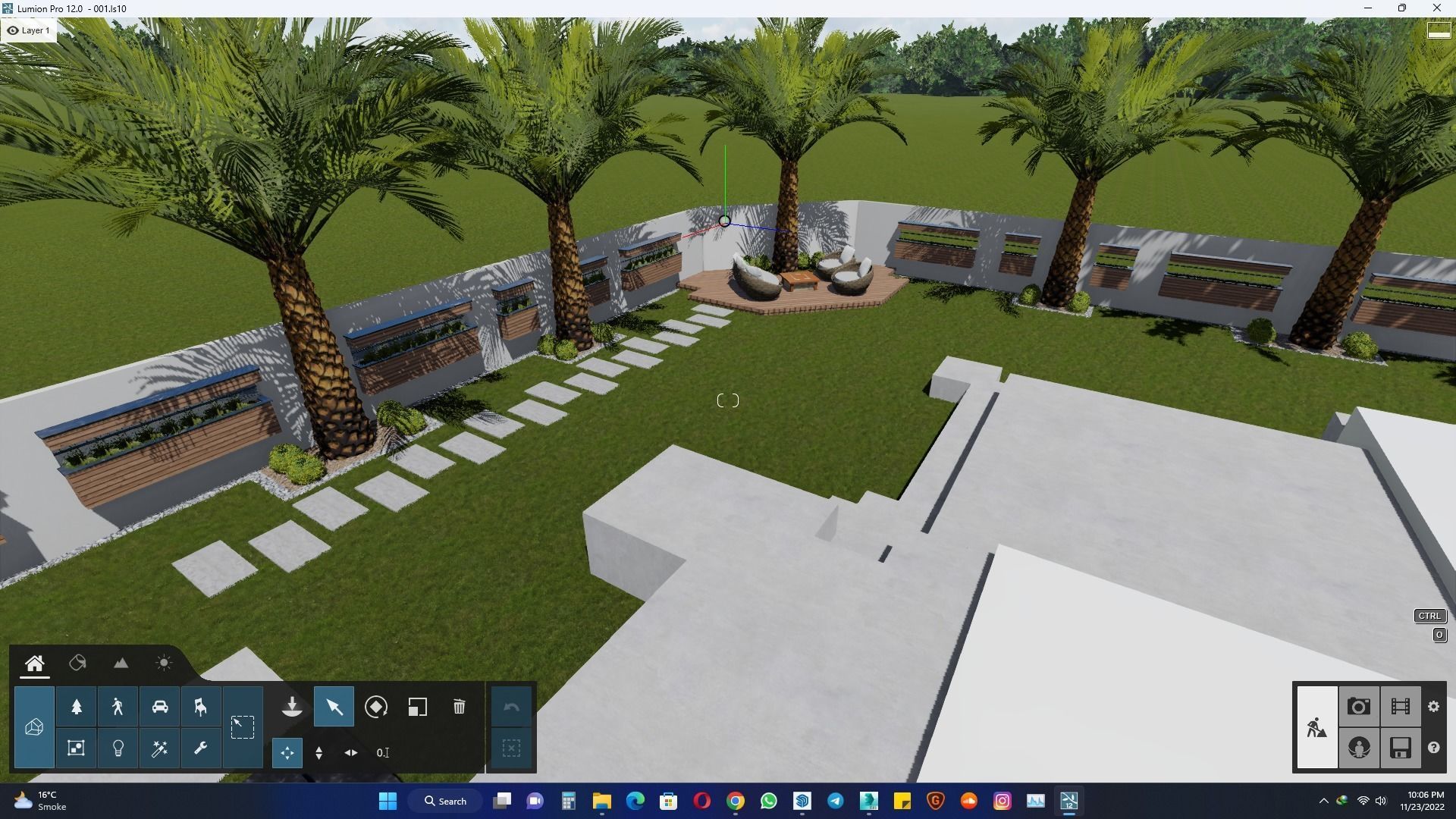 Garden design 3d model of luxury villa 3D model | CGTrader