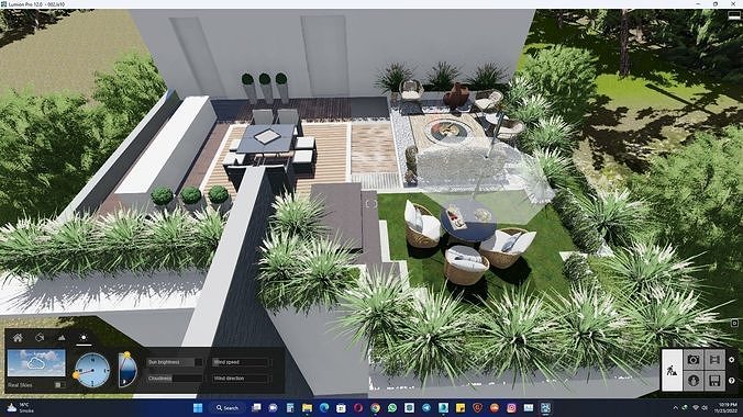 Roof top landscape design with conservatory 3d model 3D model | CGTrader