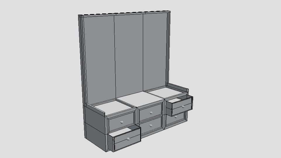 dressing table with realistic texture in blender 3D model | CGTrader