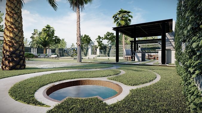 Landscape design 3d model and render in lumion 3D model | CGTrader