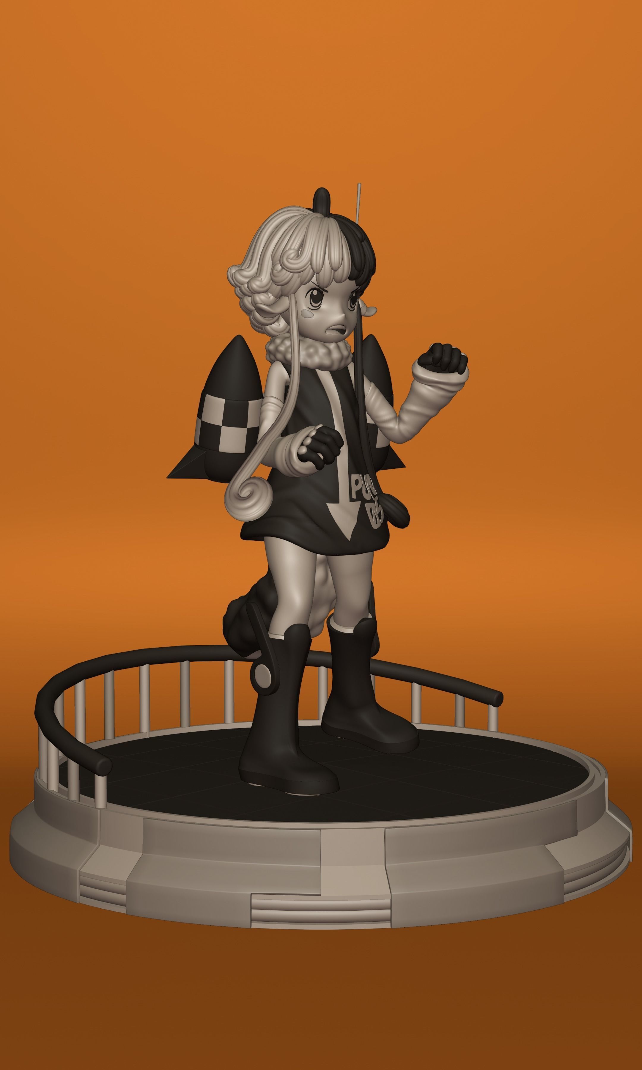 3D model ONE PIECE VEGAPUNK ATLAS FIGURE SCULPT VR / AR / low-poly ...