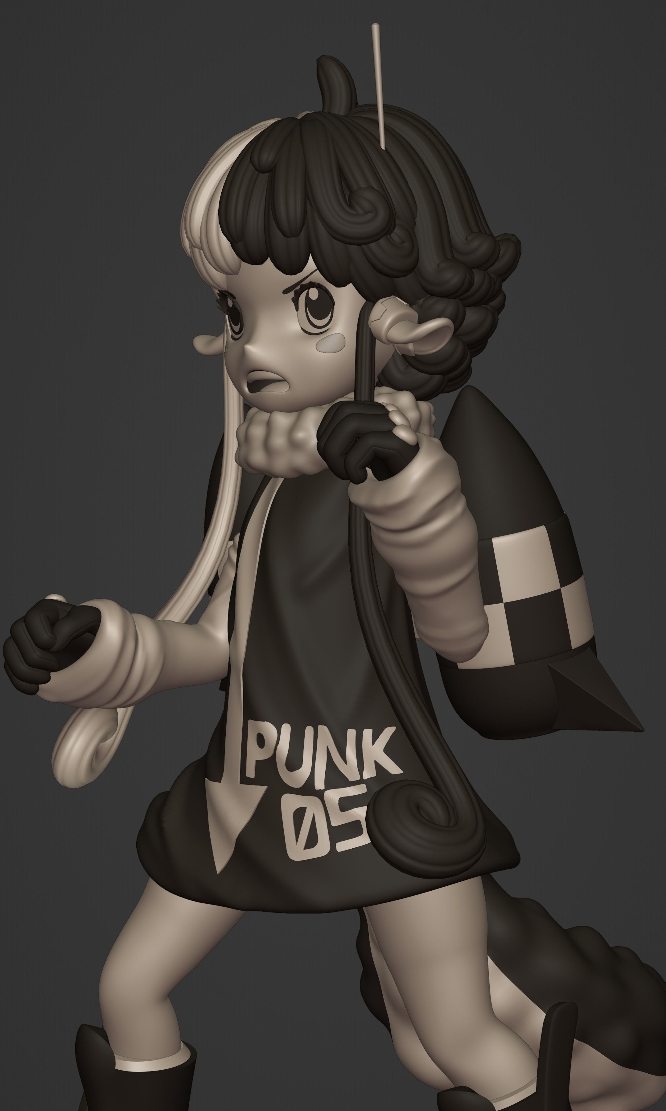 3D model ONE PIECE VEGAPUNK ATLAS FIGURE SCULPT VR / AR / low-poly ...