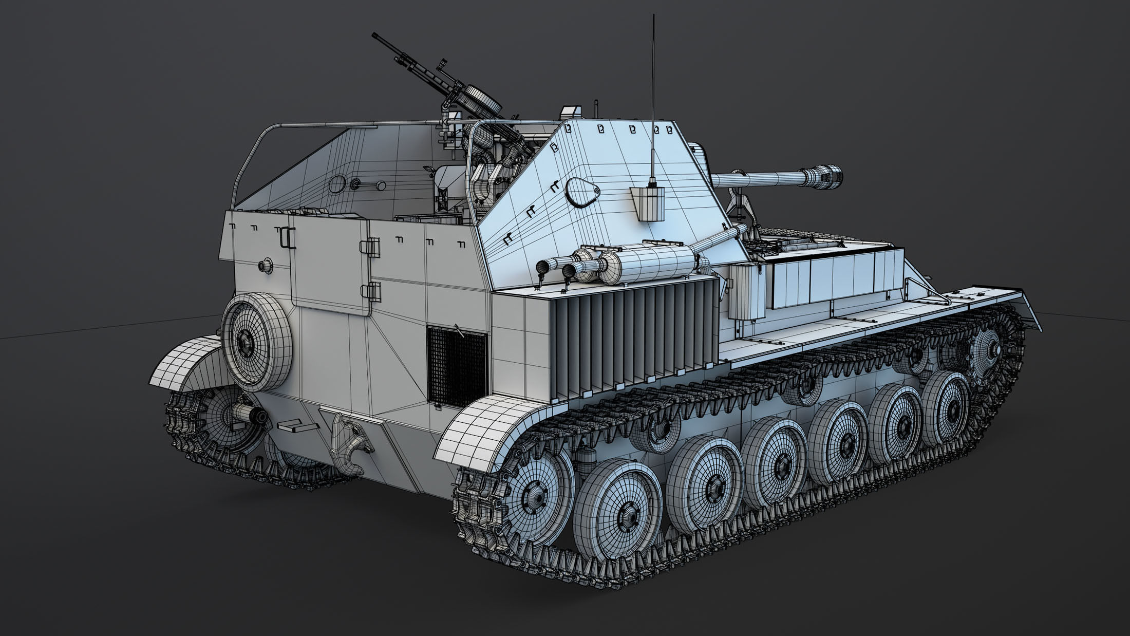 SU-76M High-Poly wwii armoured car 3D model | CGTrader