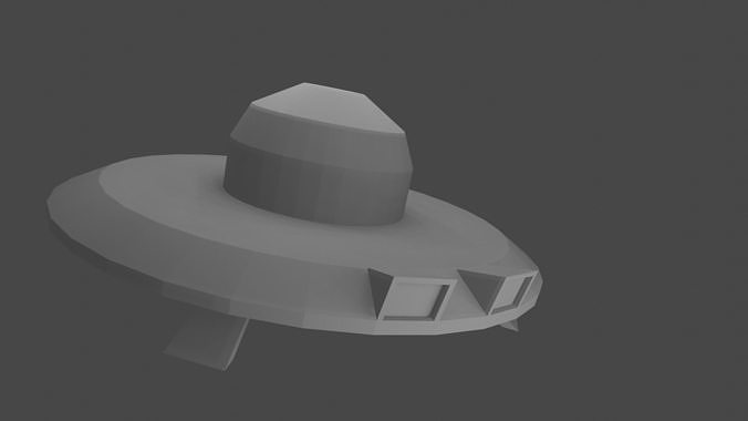 uncolored low poly spaceship free VR / AR / low-poly 3D model | CGTrader