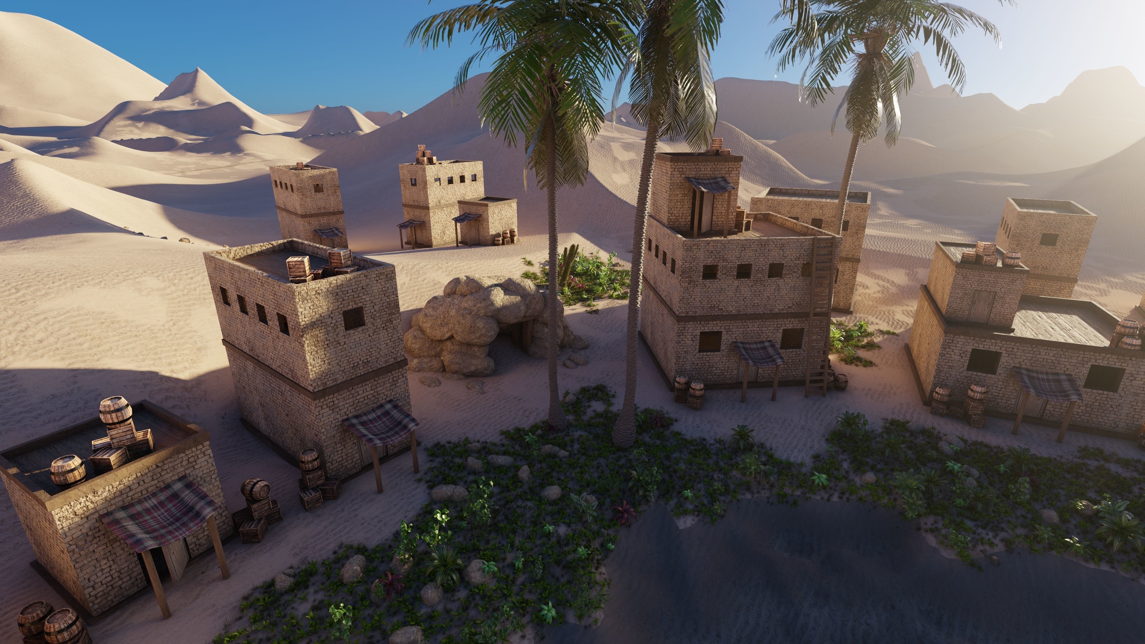 Oasis Scene 3D model | CGTrader
