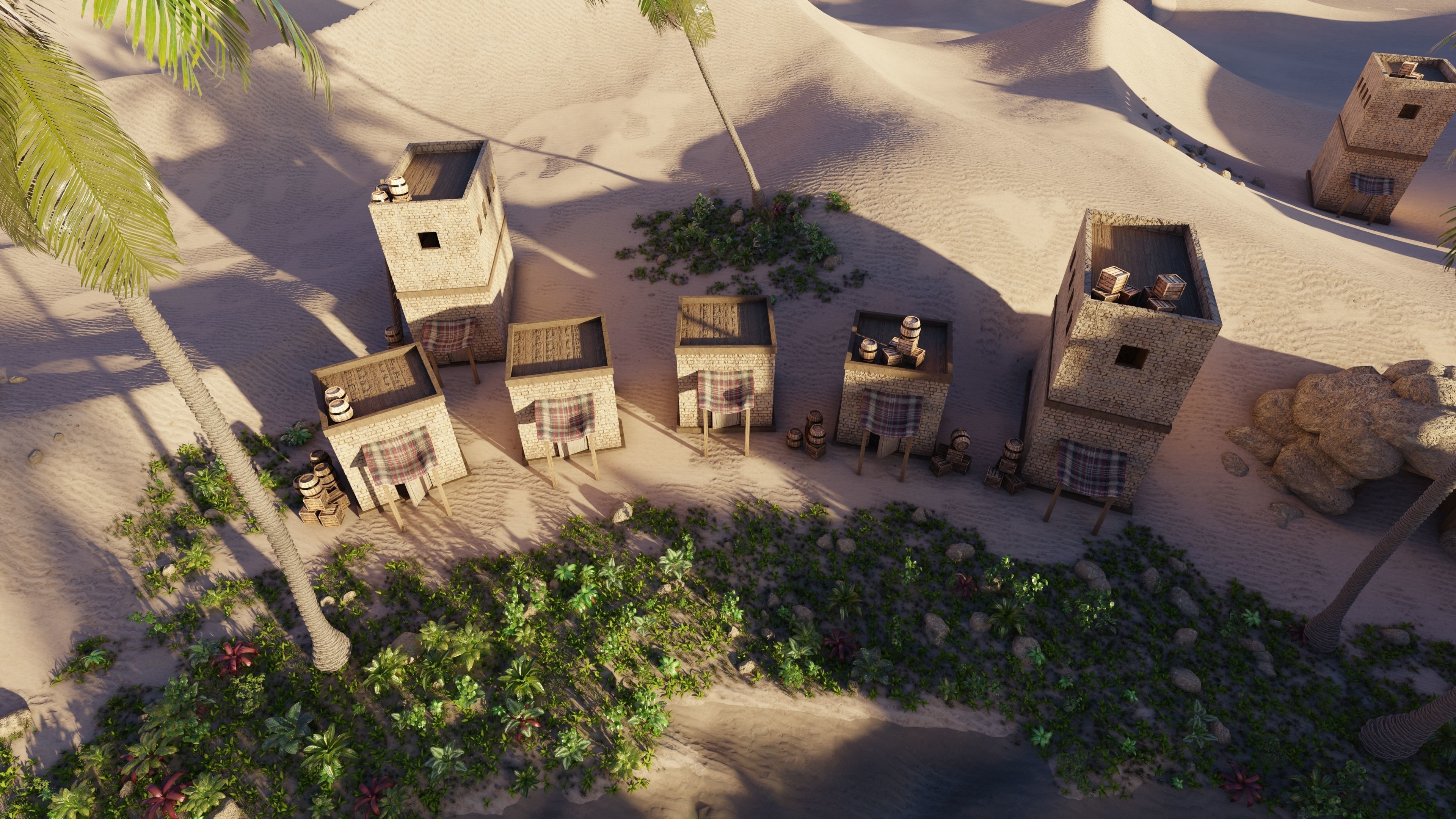 Oasis Scene 3D model | CGTrader